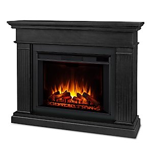 Real Flame Centennial Grande Electric Fireplace, Free-Standing with Mantel & Real Wood Finish - 6 Flame Colors, 5 Brightness Levels