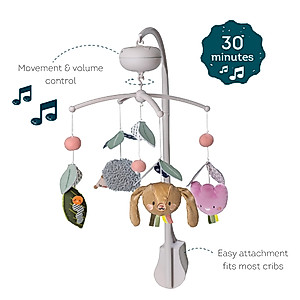 Taf Toys Baby Crib Mobile with Music and Lights - Musical Crib Toy with Non-Repeating Classical Melodies, Stimulates Baby's Senses and Emotional Intelligence, Ideal for Boys and Girls Nursery Decor
