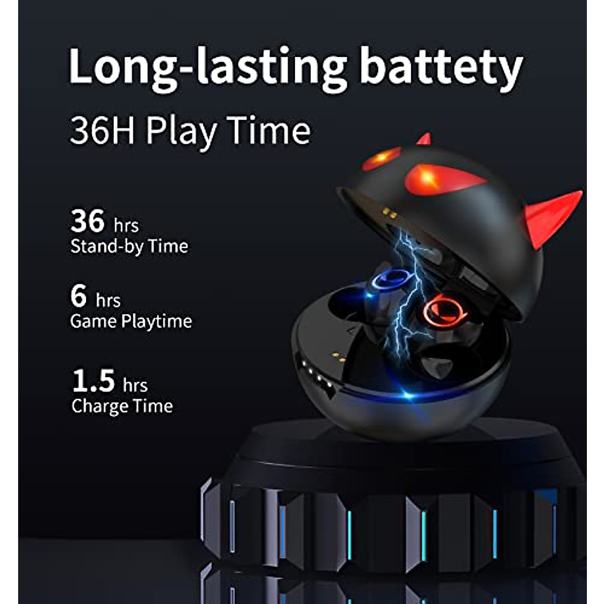 Kids Wireless Earbuds Bluetooth, Wireless Earphones with Noise Reduction Bluetooth 5.0 Waterproof Sport TWS Stereo Lightweight in-Ear-Headphones with Built-in Mic for iPhone/Android/Samsung Phones