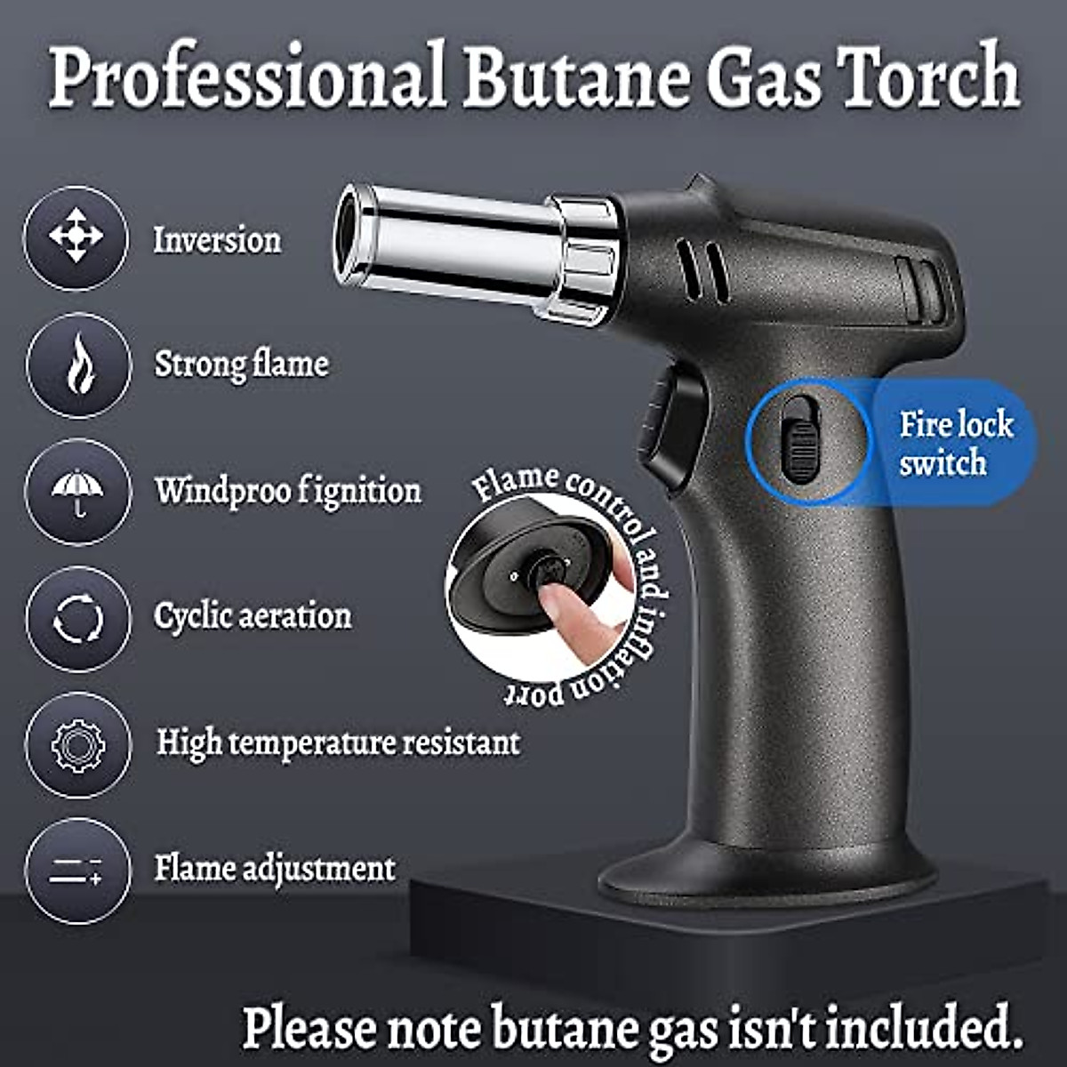 Smoke Top Cocktail Smoker Kit with Torch, 4 Delicious Wood Chips Flavors (Cherry, Apple, Oak, and Hickory) - Whiskey Smoker infuser Kit Home Bar Accessories - Bourbon Smoker for Old Fashioned Cocktails - TOPHAT