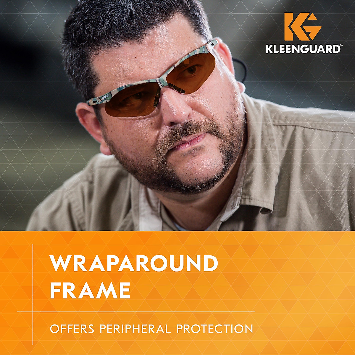 KLEENGUARD V30 Nemesis Safety Glasses (19644), Bronze Lenses with Camo Frame, 12 Pairs / Case