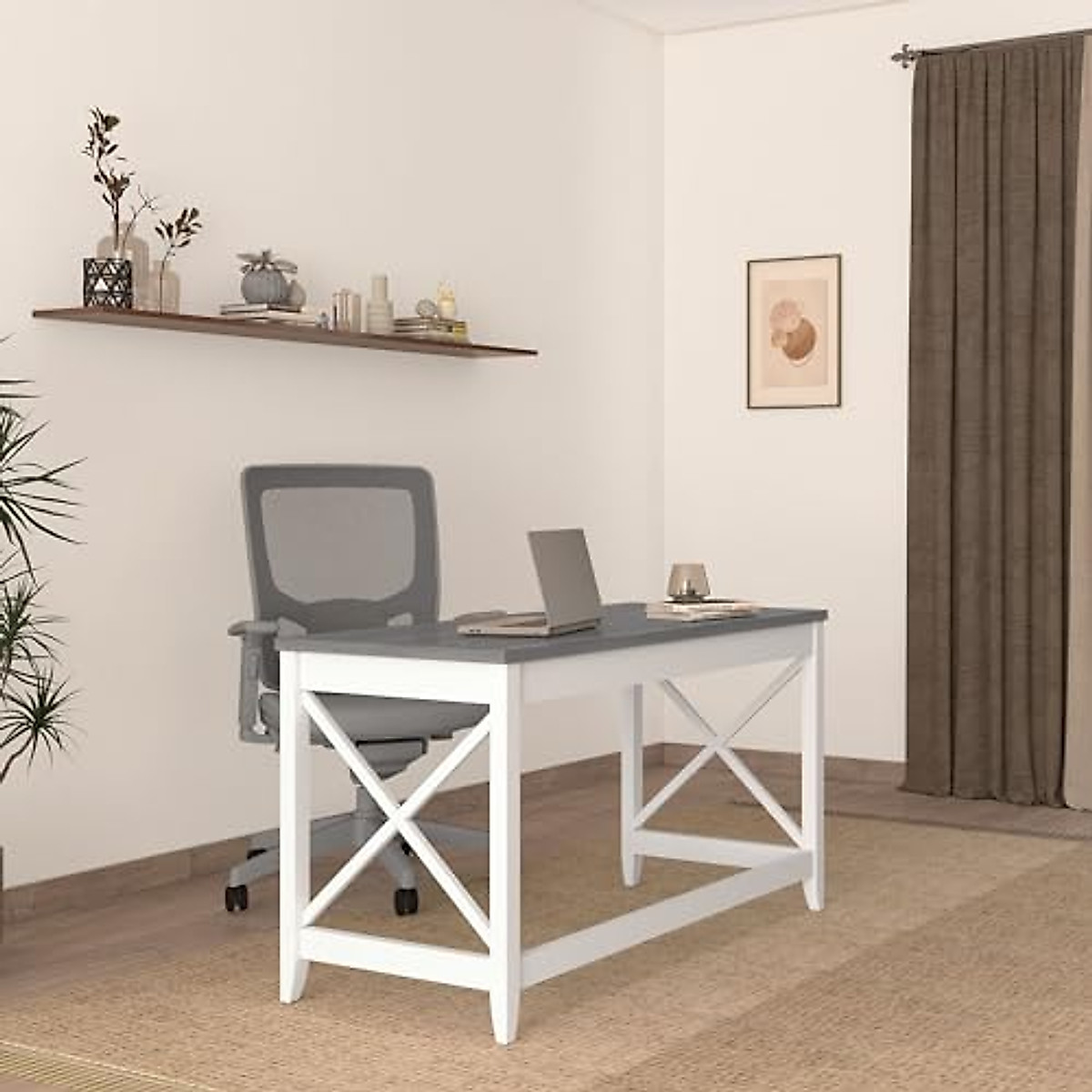 Alera ALEWSF4824GY 47.24 in. x 23.62 in. x 29.53 in. Farmhouse Writing Desk - Gray