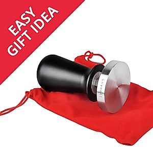 LuxHaus Espresso Tamper - 58mm Calibrated Coffee Tamper for Espresso Machine with Spring Loaded 100% Flat Stainless Steel Base