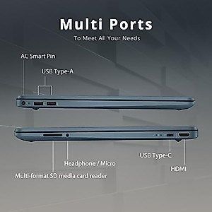 HP 2022 15.6" FHD Laptop, AMD Ryzen 5-5500U Processor, AMD Radeon Graphics, 32GB RAM, 2TB PCIe SSD, HD Webcam, Bluetooth, Wi-fi, Win 11, Blue, 32GB SnowBell USB Card