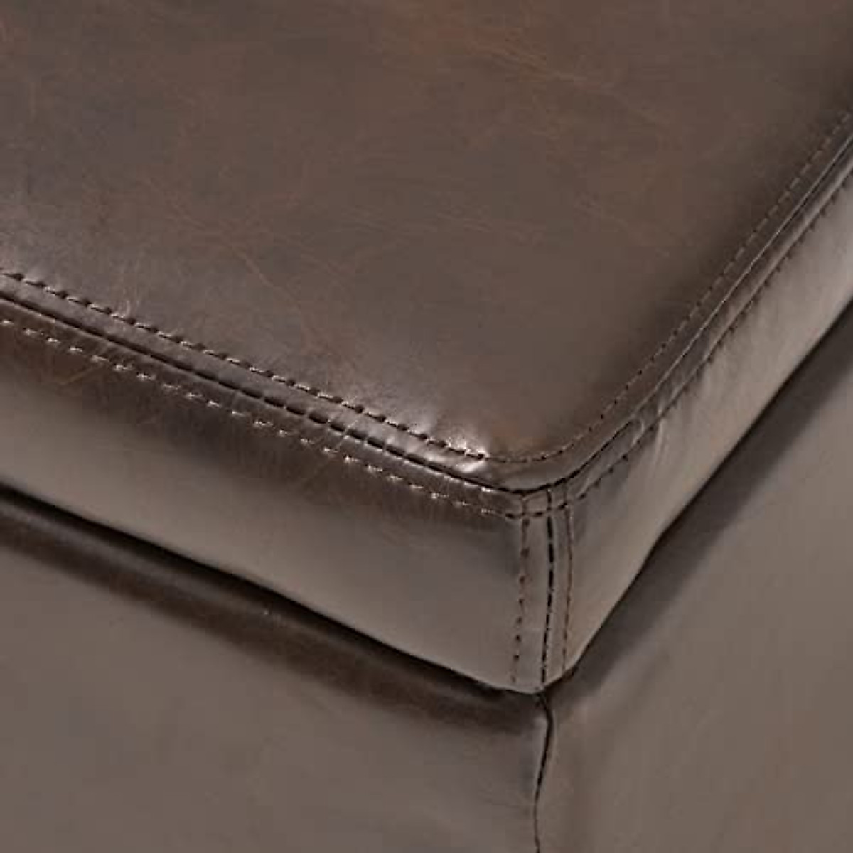 Christopher Knight Home Glouster PU Storage Ottoman, Brown