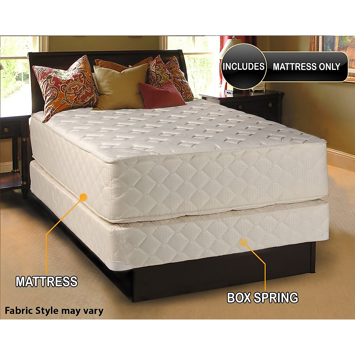 Dream Solutions USA DS USA Highlight Luxury Firm Mattress Only with Mattress Cover Protector - Orthopedic, Fully Assembled, Innerspring Coils, Long Lasting Comfort (Full XL 54"x80"x14")