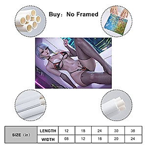 TEDE Cyber-punk Lucy Edgerunners Poster Sexy Hot Anime Game Girl Big Boobs Poster 90s Canvas Wall Art Room Aesthetic Decor Posters 12x18inch(30x45cm)