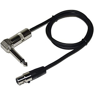 HQRP 4-Pin Mini Connector (TA4F) to Right-Angle 1/4-Inch Connector Instrument Cable Compatible with Shure BLX/FP/SLX/ULX-S/UHF-R/Axient Wireless Systems