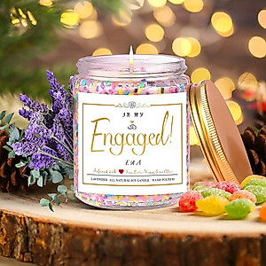 Engagement Gifts for Couples, in My Engaged ERA! Scented Candle, Engagement Party Decorations, Engagement and Bridal Shower Gifts for Her, 7oz Natural Soy Lavender Candle with 50+ Hours Burn Time