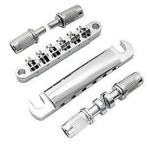 Musiclily Guitar Tune-O-Matic Bridge and Stop Bar Tailpiece with Anchors and Studs Set for Epiphone Les Paul LP SG Style 6 String Electric Guitar,Chrome