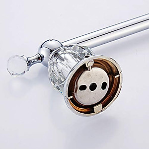 WOLIBEER Crystal Towel Bar,Chrome Towel Holder Adjustable Towel Rack Rod Expandable Stainless Steel Bathroom Accessories Wall Mounted