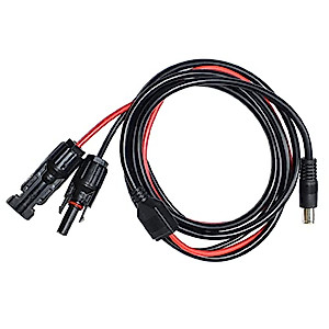 LIXINTIAN 14AWG Solar Panel Kits to 8mm Adapter Cable, with DC 5.5x2.5mm Converter, for Solar Panel and Portable Generator - 6ft