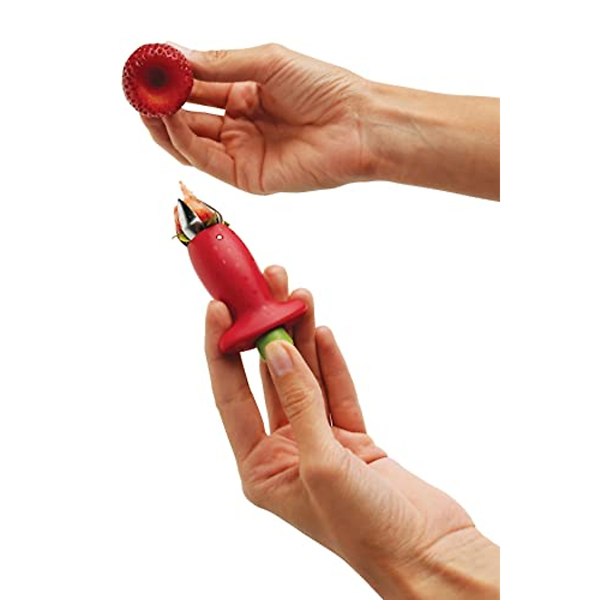 Chef'n Original Stem Gem Strawberry Huller, Red/Green -