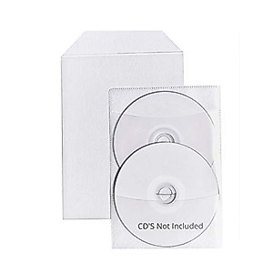 50 Clear CPP Plastic DVD Sleeves with Flap for 14mm DVD Box Awork & 2 disc Non-Woven sleeves By StarTechDeals