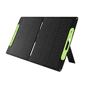 Green Power 100W Solar Panel Monocrystalline ETFE Cover Portable Foldable Solar Charger for Portable Power Station Generator USB QC 3.0, Typc C Output for Outdoor Camping Van RV Trip