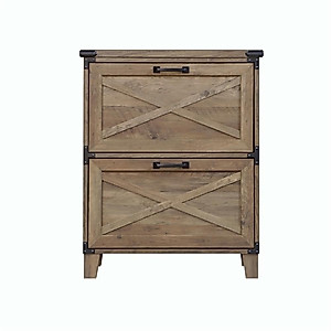 Saint Birch Oxford 2-Drawer Engineered Wood Lateral Filing Cabinet in Rustic Oak