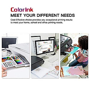 ColorInk PGI-5 CLI-8 Large Capacity Ink Cartridges PGI5 CLI8 New Updated Chips Replacement for Canon PIXMA iP4200 iP4500 iP5200 MP-500 MP-530 MP-830 MP-950 MX-850 (PGBK2,BK2 C2 M2 Y2,Total 10 Pack)