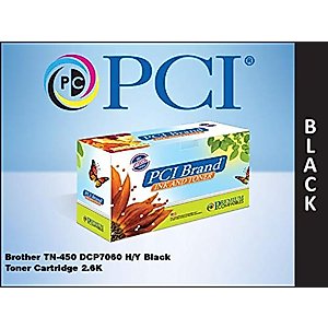 PCI Brand Compatible Toner Cartridge Replacement for Brother TN-450 High-Yield Black Toner Cartridge 2.6K Yield