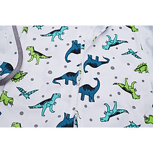 AugTwig Baby Sleepsack Swaddle 3-Way Adjustable Wearable Blanket Boy and Girl,100% Cotton,6-12 Months(Green Dinosaur)