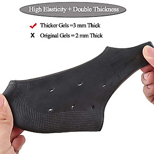 ASRAM Unisex Gel Heel Cushion Insert Pads, Black and White Guarantee