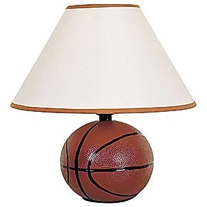 ORE International 604BA Ceramic Basketball Lamp , Brown