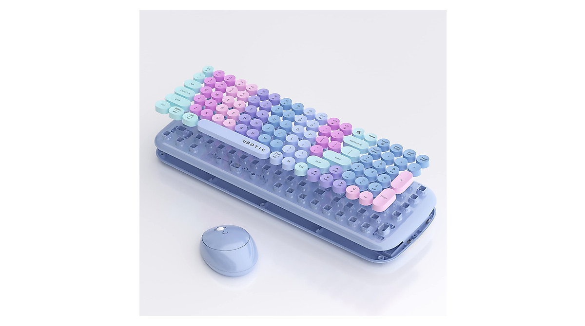 Colorful Wireless Keyboard & Mouse Combo – UBOTIE