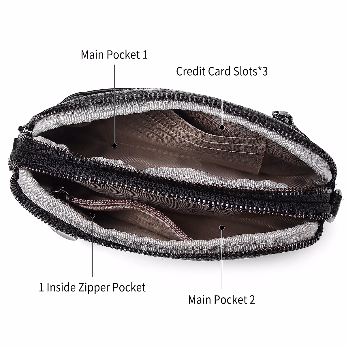 Wesccimo Small Crossbody Clutch Purses For Women Black Wristlet Handbag Trendy Chain Leather Snakeskin Print Evening Purse