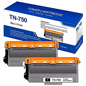 TN-750 TN750 Black Compatible 2-Pack TN-750 TN750 High Yield Toner Cartridge Replacement for Brother HL-5470DW HL-6180DW HL-5440D MFC-8510DN MFC-8710DW MFC-8810DW MFC-8910DW Printer Toner.