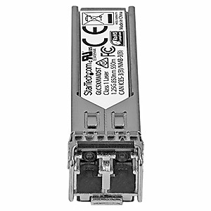 StarTech.com Cisco GLC-SX-MMD Compatible SFP Module - 1000BASE-SX - 1GbE Multimode Fiber MMF Optic Transceiver - 1GbE SFP - LC 550m - 850nm - DDM Cisco Firepower, ASR920, IE2000 (GLCSXMMDST)