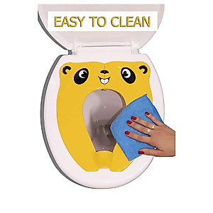 Portable Potty Training Seat Folding Travel Potty Toilet Seat with Upgrade Splash Guard for Toddlers Baby Boys Girls