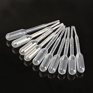 0.2 ml Transfer Pipettes Plastic Disposable Liquids Essential Oils Pipettors Makeup Tools, 300 Pieces
