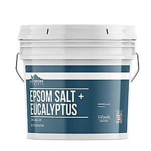 Earthborn Elements Eucalyptus Epsom Salt (1 Gallon), Pure & Undiluted, Soothing Aroma