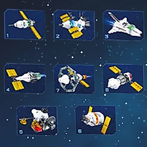 SlubanKids Space Station Building Blocks for Kids, 3D Early Learning Toys for Science and STEM, Stackable Shuttle DIY Exploration (Space Station - 511 Pcs)