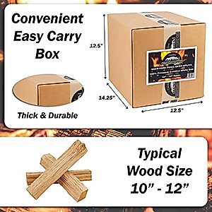 Carolina Cookwood Pizza Oven Wood 12 Inch Naturally Cured White Oak Splits Cooking Wood for Free Standing Ovens 1650 Cubic Inches