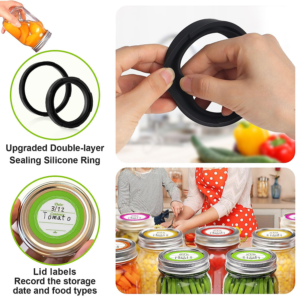 M11 Mason Jar Vacuum Sealer - Electric Mason Jar Vacuum Sealer Kit with Wide and Regular Mouth Mason Lids, Jar Vacuum Sealer for Canning Jars, Vacuum Sealing Machine for Food Storage