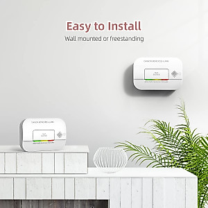 Putogesafe Carbon Monoxide Detector, 7 Year Sensor Life,Conforms to UL Standards, with Battery Warning Indicator and Test Button, 85 dB, for Ceiling and Wall Mounting, White (1 Pack)