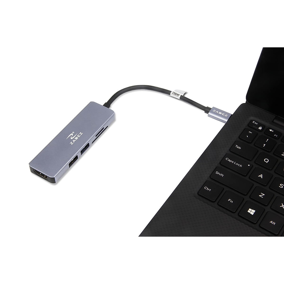 ZADEZ ZAH-514 USB-C Hub 4-in-1 Type-C (USB-C) Connection Standard, HDMI Port 4K (30 Hz) - Charge Port 60W - Data Transfer(up to 4.8 Gbps) Aluminum Material, Maximum Heat Dissipation