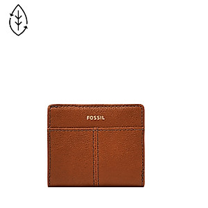 Fossil Women's Tara Leather Wallet Multifunction Bifold, Brandy (Model: SL6523213)