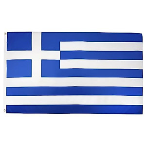 Greece Flag 3' x 5' - Greek flags 90 x 150 cm - Banner 3x5 ft High quality - AZ FLAG