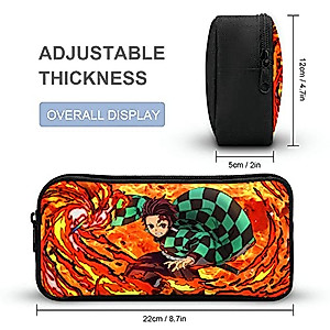 2PCS Anime Backpack With Pencil Case, 17 Inch Fashion Print Cartoon Daypack Laptop Bookbag Color G2