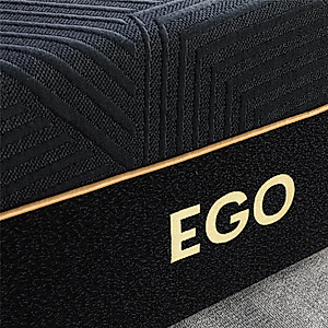 EGOHOME 14 Inch Full Memory Foam Mattress for Back Pain, Cooling Gel Mattress Bed in a Box, Made in USA, CertiPUR-US Certified, Therapeutic Medium Double Mattress, 54x75x14 Black