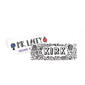 Dry Erase Name Tent Table Cards 8.5" x 3" (30 Pack) Reusable Name Cards, Classroom Name Tags, Wedding Guest Name Tents