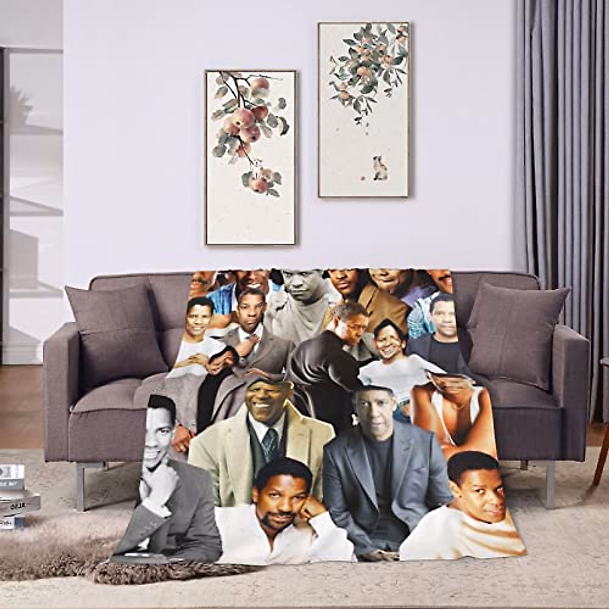Blanket Denzel Washington Soft and Comfortable Wool Fleece Throw Blankets for Sofa Office car Camping Yoga Travel Home Decoration Cozy Plush Beach Blanket Gift