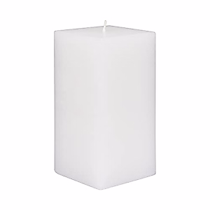 Jeco 3 x 6 Inch White Square Pillar Candle (CPZ-138)