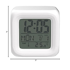 3 inch Small Size Mini LED Anime Digital Alarm Clock 7 Colorful Light Bedroom Decorations Room Decor for Girl