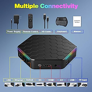 TV Box Android 11.0 4GB RAM 64GB ROM S905W2 Quad-Core 64bit Cortex-A35 2.4G/5.8G WiFi OTA Update UHD 4K TV Box HDR10+ BT5.0 USB3.0 HDMI 2.1, Android Box 2023