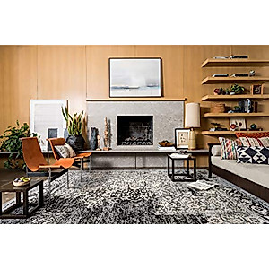 Loloi Emory Black/Ivory 5'-3" x 7'-7" Area Rug