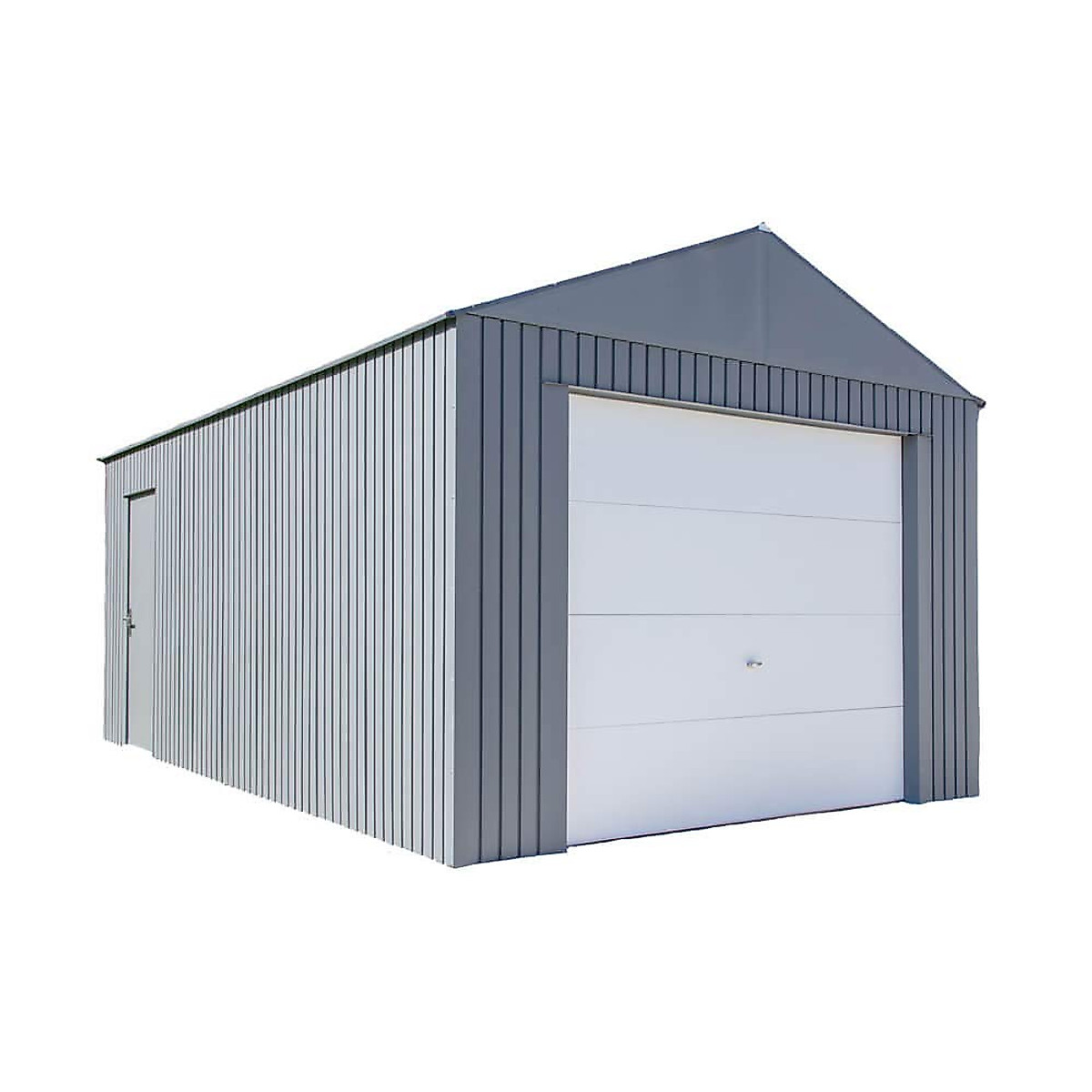 Sojag 12' x 30' Everest Galvalume Steel with Extra Tall Walls Garage Storage Building, Charcoal