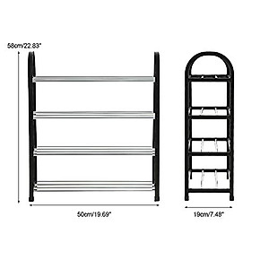 Shoe Rack, Plastic Aluminum Metal Standing Shoe Rack DIY Shoes Storage Shelf Home Organizer(ÖкÅËĲã50*19*58CM), Shoe Rack, Plastic Aluminum Metal Standing Shoe Ra4 show rack organizer shoe storage s