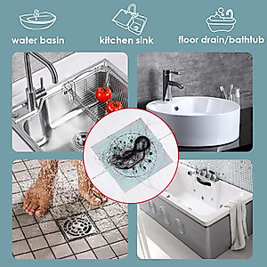 20PCS Drain Hair Catcher, Disposable Hair Stopper for Bathtub Drain Clear The Clog with Ease Shower Drain Hair Catcher Sticker Mesh Hair Drain Cover